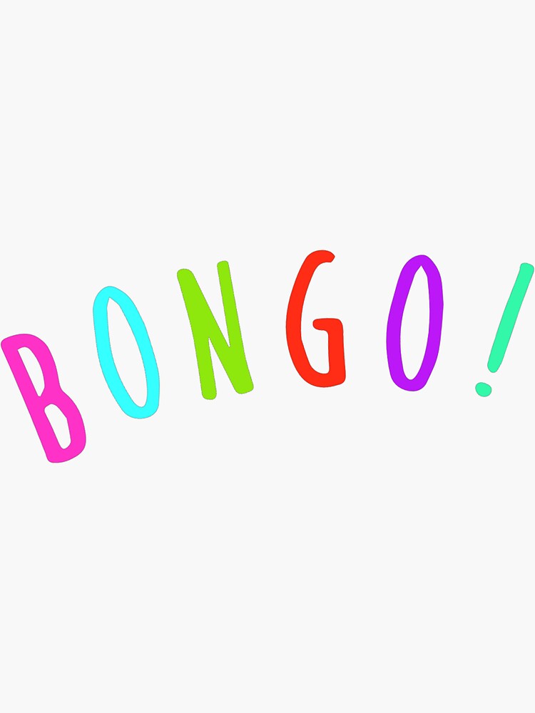 "Bongo!" Sticker for Sale by kablonker | Redbubble
