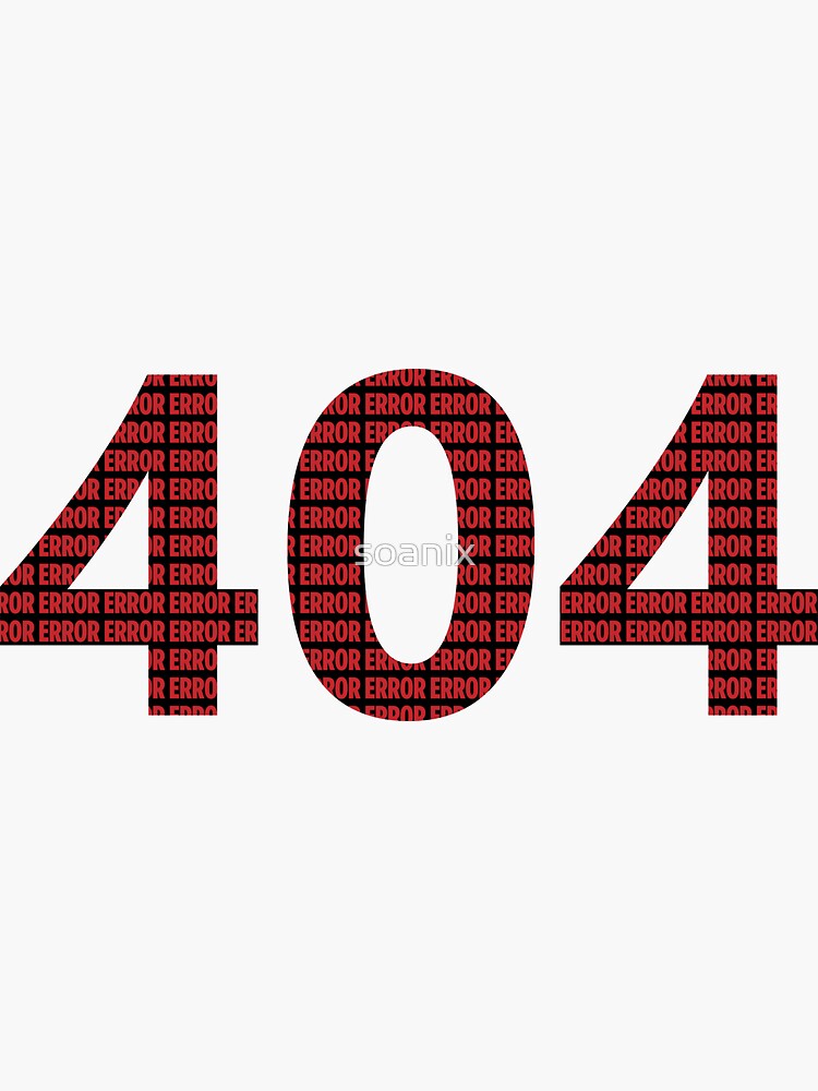 "Not Found" Sticker for Sale by soanix | Redbubble