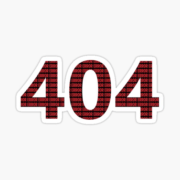 "Not Found" Sticker for Sale by soanix | Redbubble