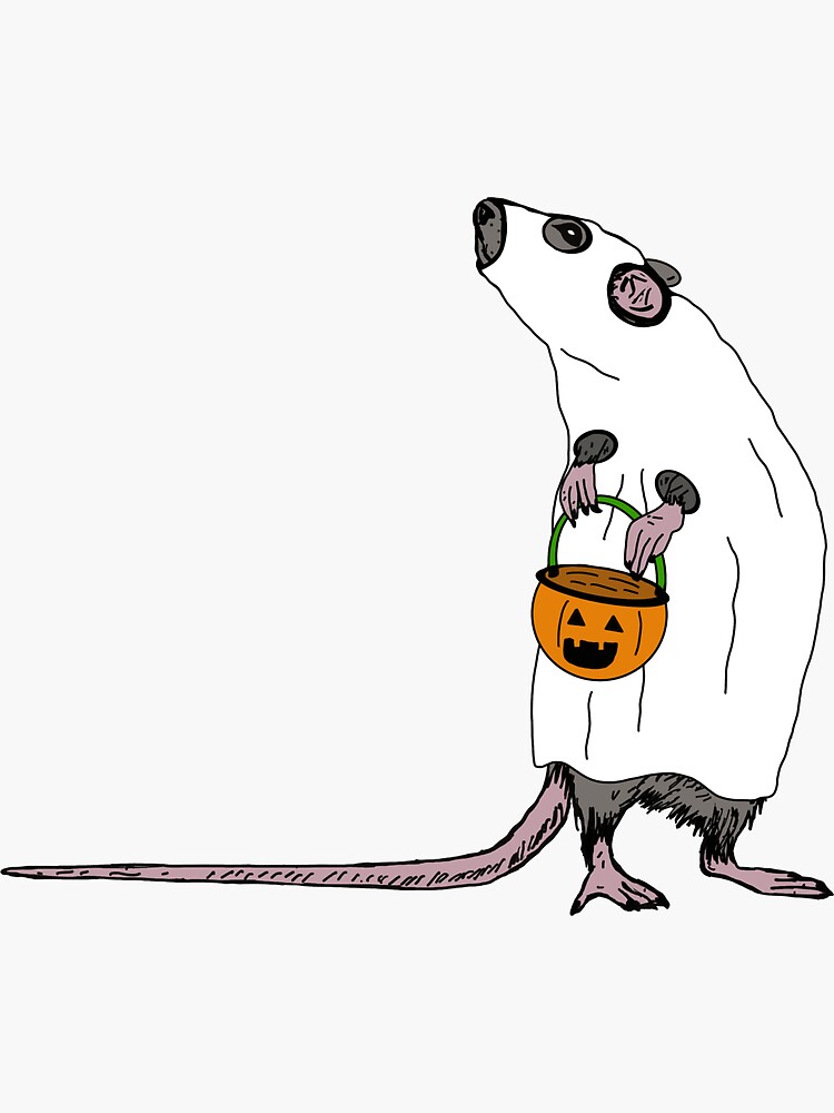 "Ghost Rat" Sticker for Sale by kellingway | Redbubble