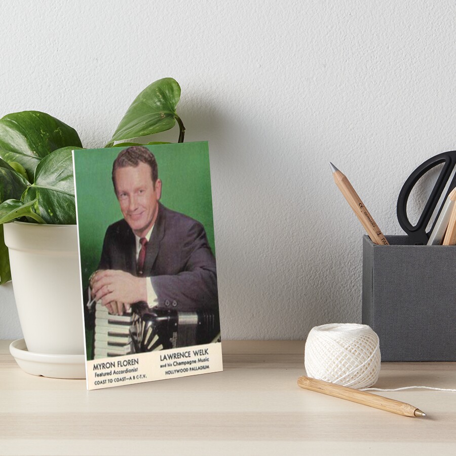 "Myron Floren (green background)" Art Board Print by gameshowfan2001 ...