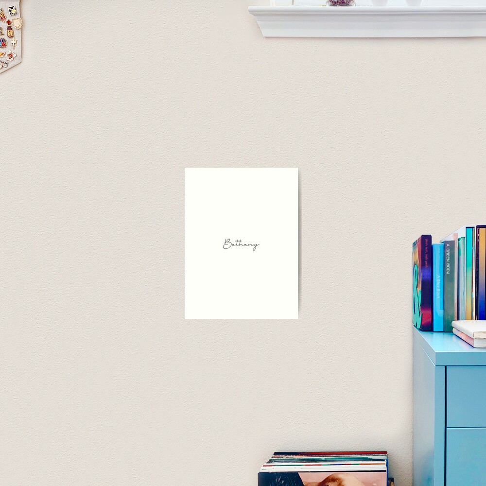 "Minimalistic name - Bethany" Sticker for Sale by Shop-With-B | Redbubble