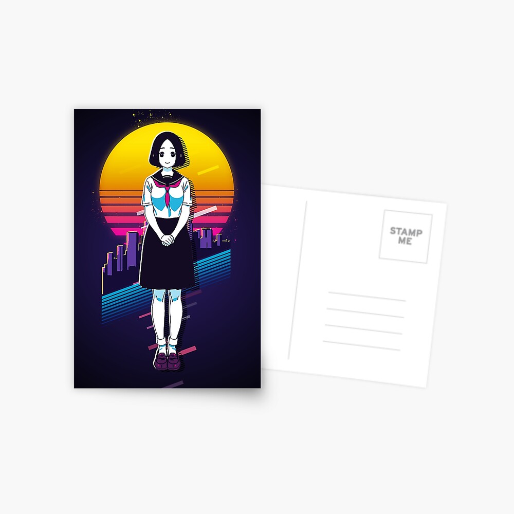 "Maru Mori - Blue Period *80s retro*" Postcard by MyRetroArt | Redbubble
