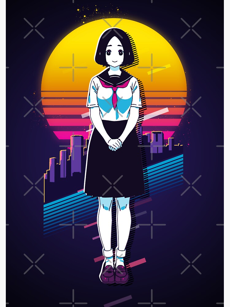 "Maru Mori - Blue Period *80s retro*" Sticker for Sale by MyRetroArt ...