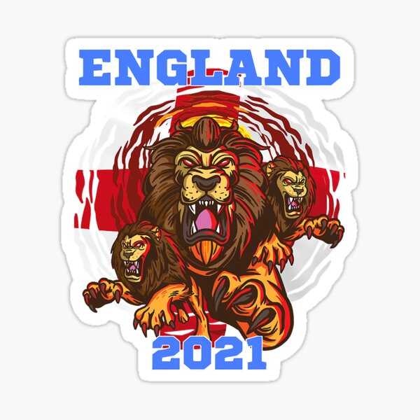 "Three England Lions Football National" Sticker for Sale by NeverLoseSF ...