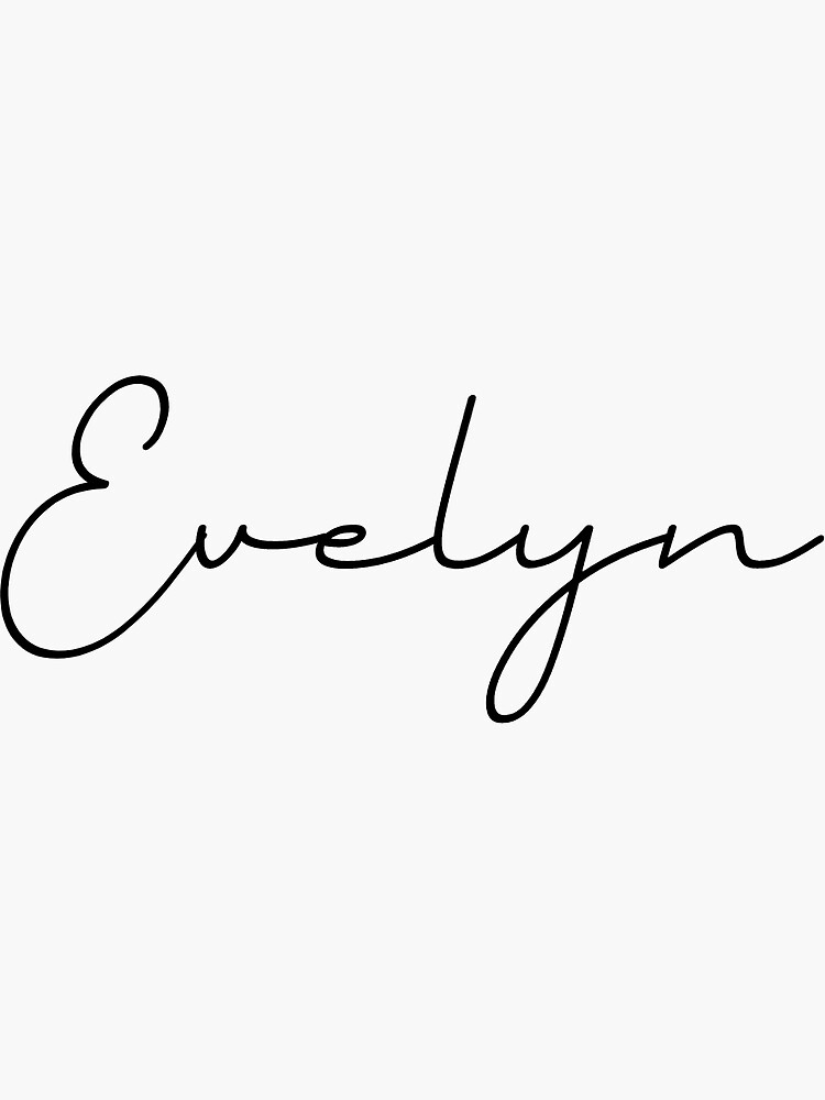 "Minimalistic name - Evelyn" Sticker for Sale by Shop-With-B | Redbubble
