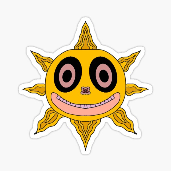 "Smiley Sun" Sticker by WndrWrld | Redbubble