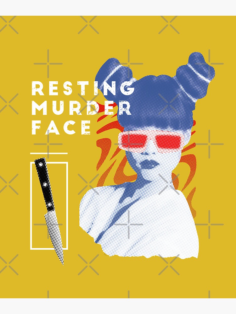 "Resting Murder Face" Sticker by ab2729 | Redbubble