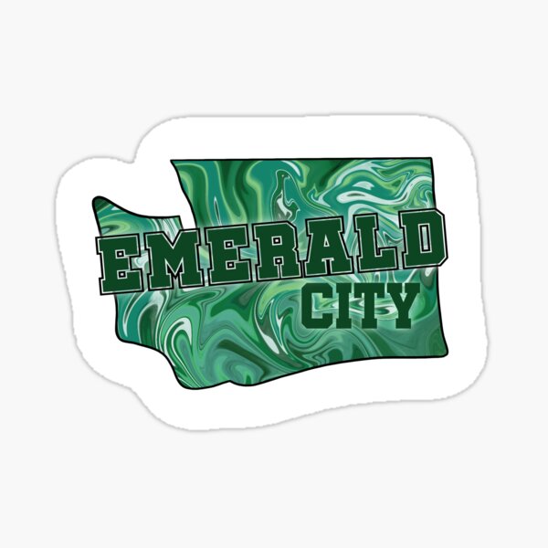 "Emerald City Represent" Sticker for Sale by justmichathings | Redbubble