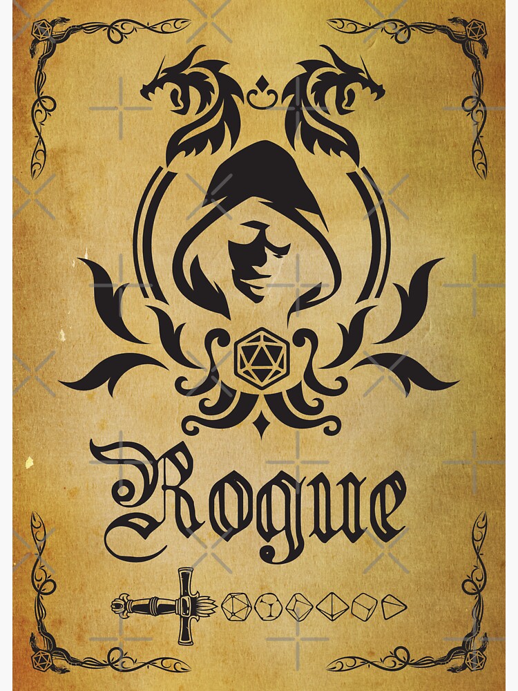 "Rogue DnD RPG Fantasy Role Play Char" Sticker by T33T33 | Redbubble