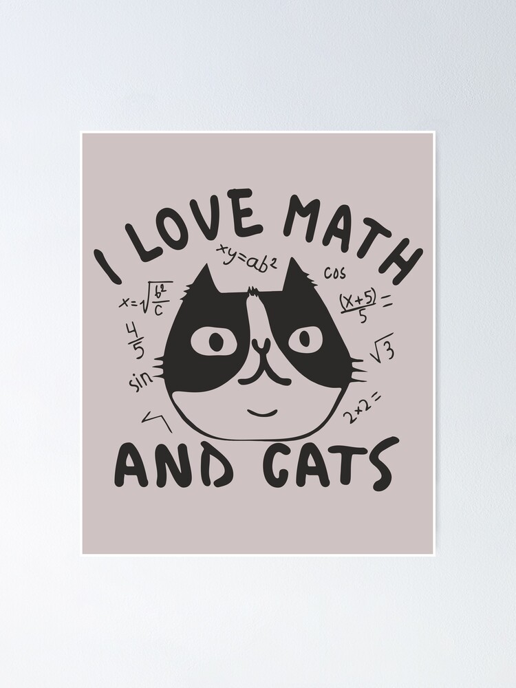 Póster «Matemáticas y gatos Regalos divertidos para amantes de las ...