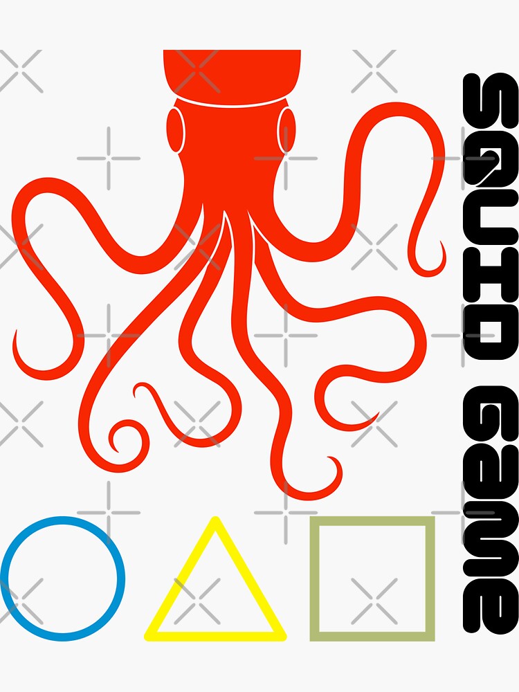 "Squid Circle Square Triangle" Sticker for Sale by mastiendass | Redbubble