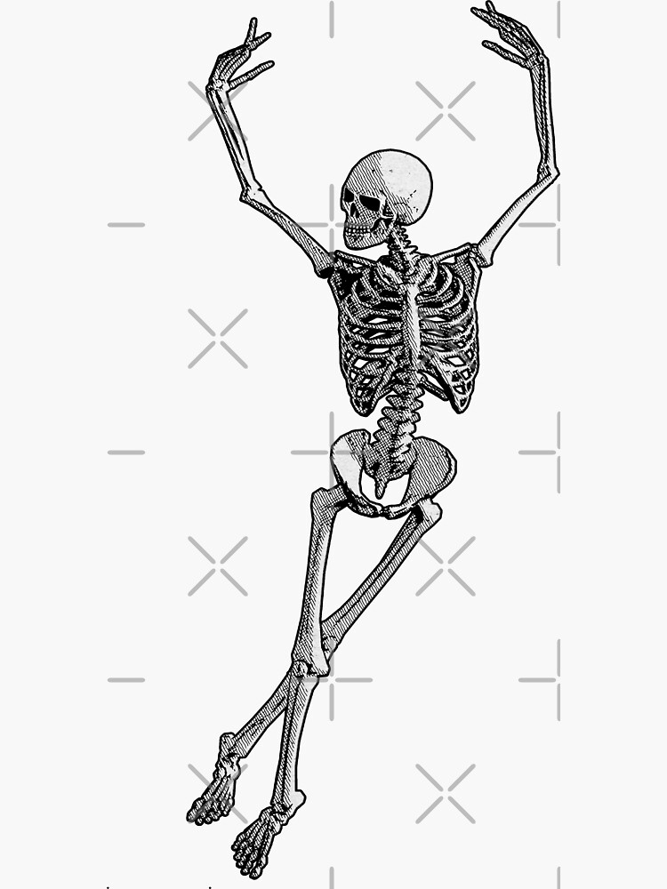"Skeleton Ballet Dancer Halloween Dance of Death " Sticker for Sale by ...