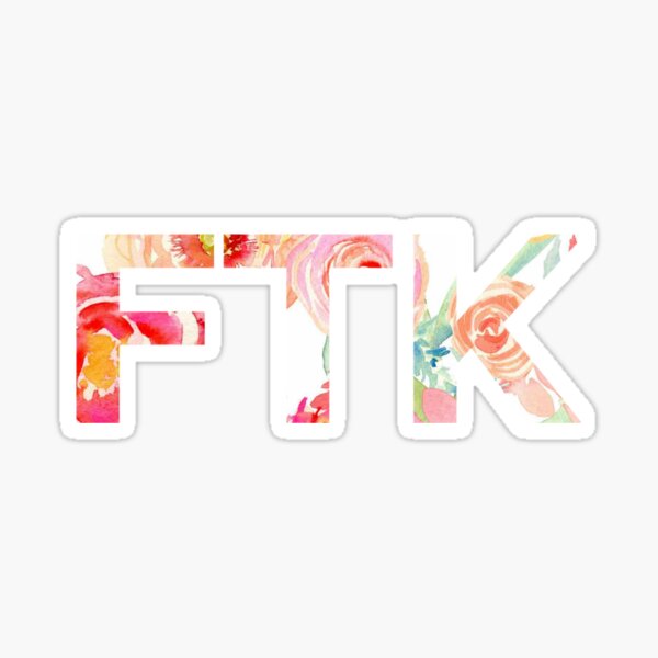"Floral FTK" Sticker by annmariestowe | Redbubble