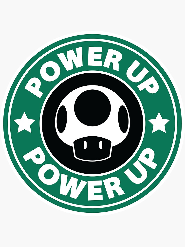 "POWER UP" Sticker for Sale by demekanized | Redbubble