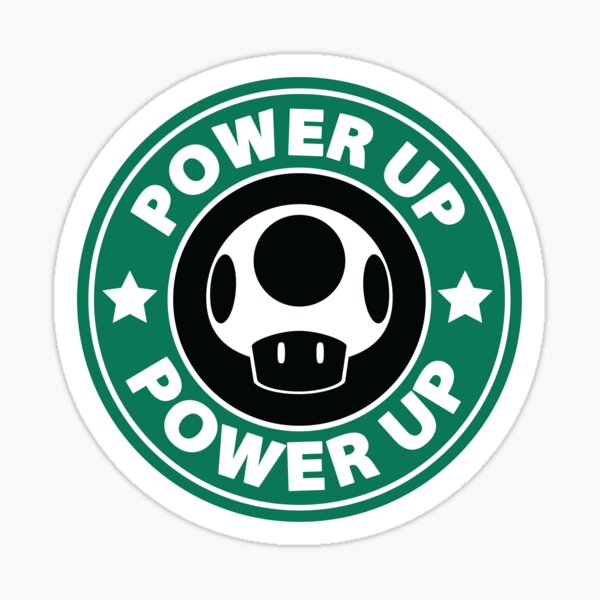 "POWER UP" Sticker for Sale by demekanized | Redbubble