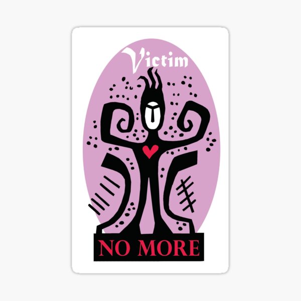 "LOVE TRIBE - NO VICTIM" Sticker for Sale by BeasKneeds | Redbubble
