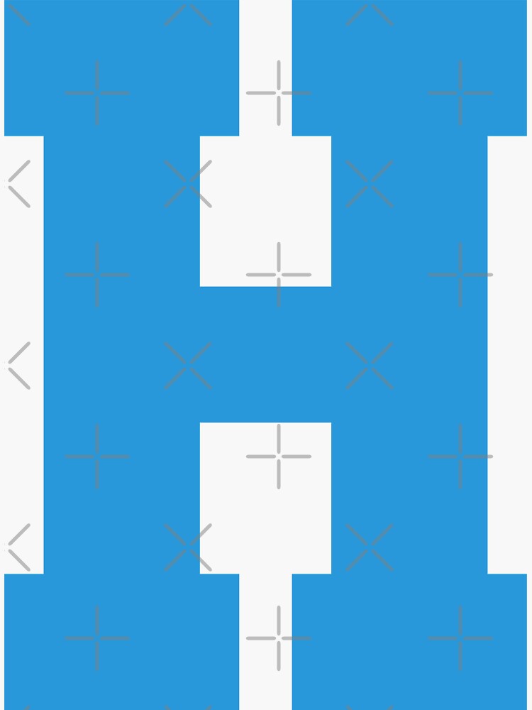 "Alphabet, Blue H, Sports letter H" Sticker for Sale by TheCultStuff ...