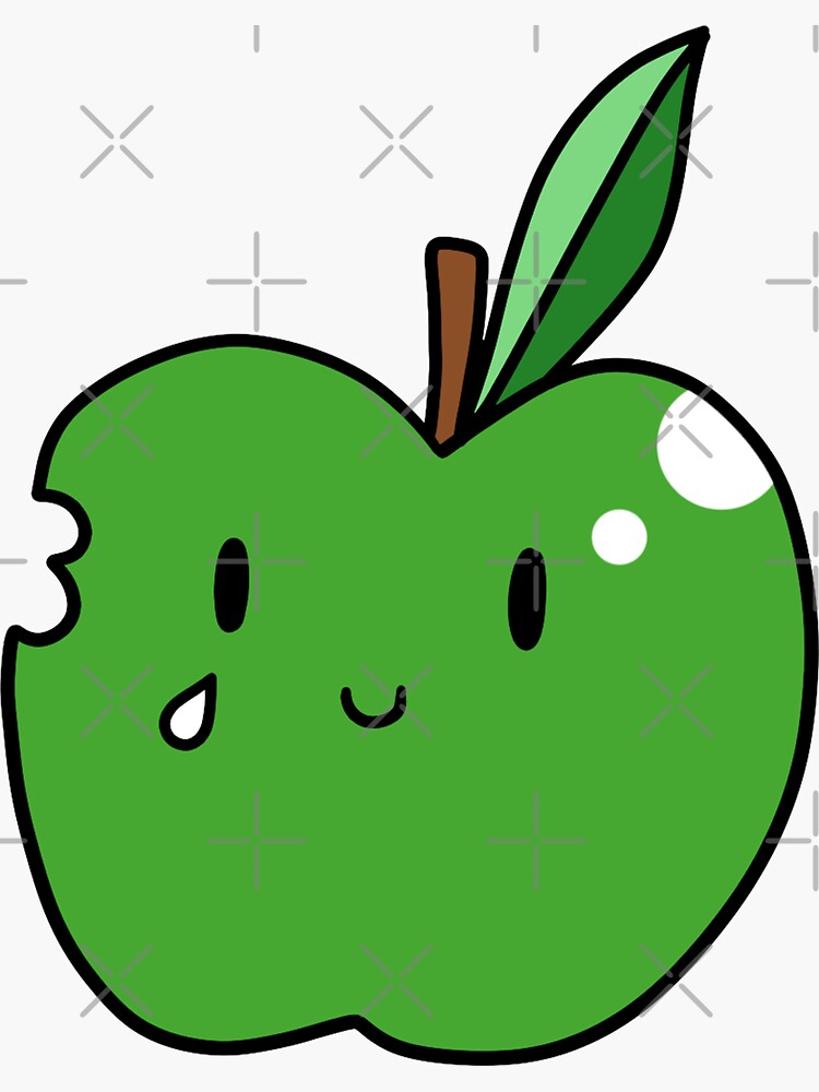 "Green Apple Crying" Sticker for Sale by SaradaBoru | Redbubble