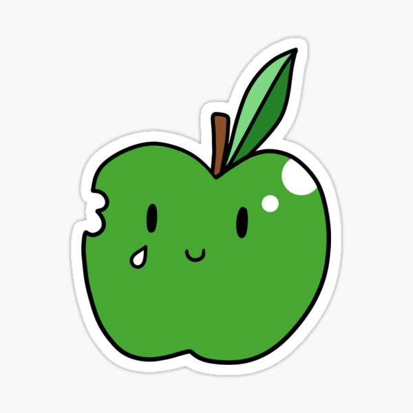 "Green Apple Crying" Sticker for Sale by SaradaBoru | Redbubble