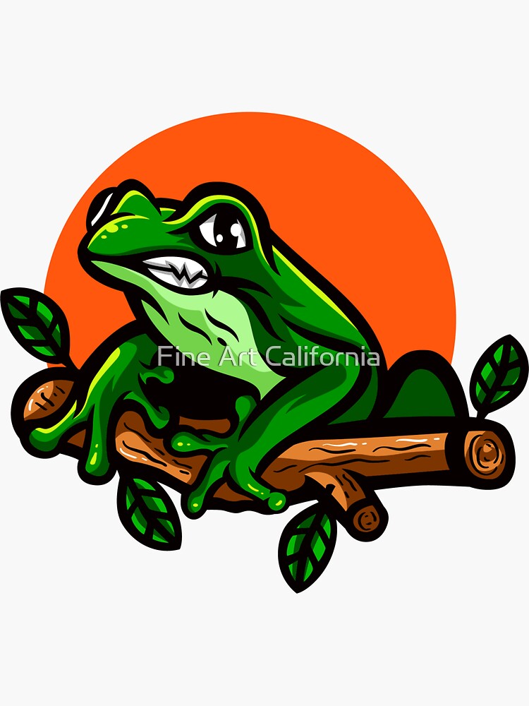 "Angry Tree Frog" Sticker for Sale by sourav1993 | Redbubble