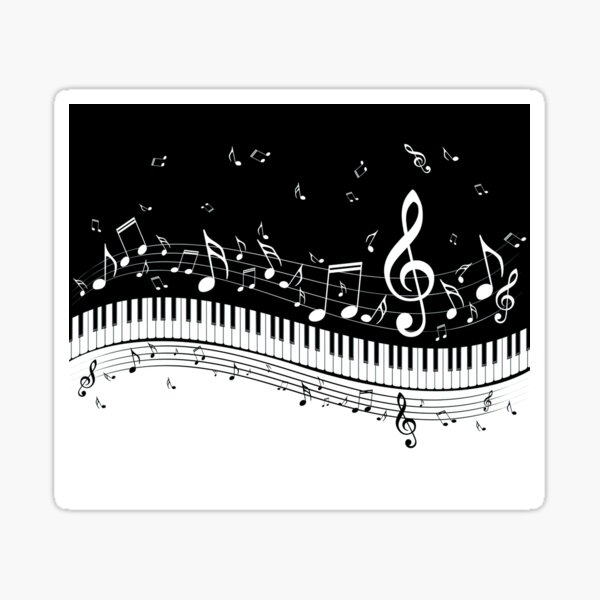 "Piano Music Notes " Sticker for Sale by VintageViolet79 | Redbubble