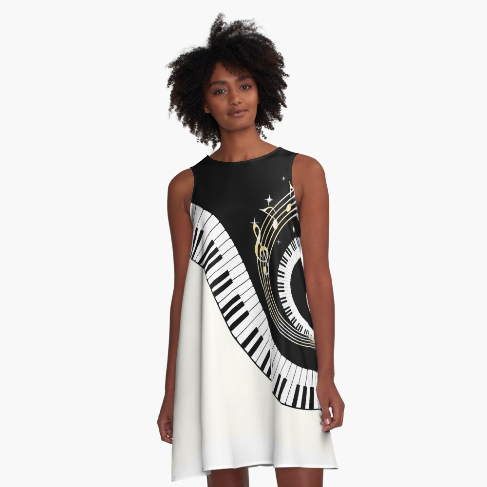 "Piano Keyboard Art" A-Line Dress for Sale by VintageViolet79 | Redbubble
