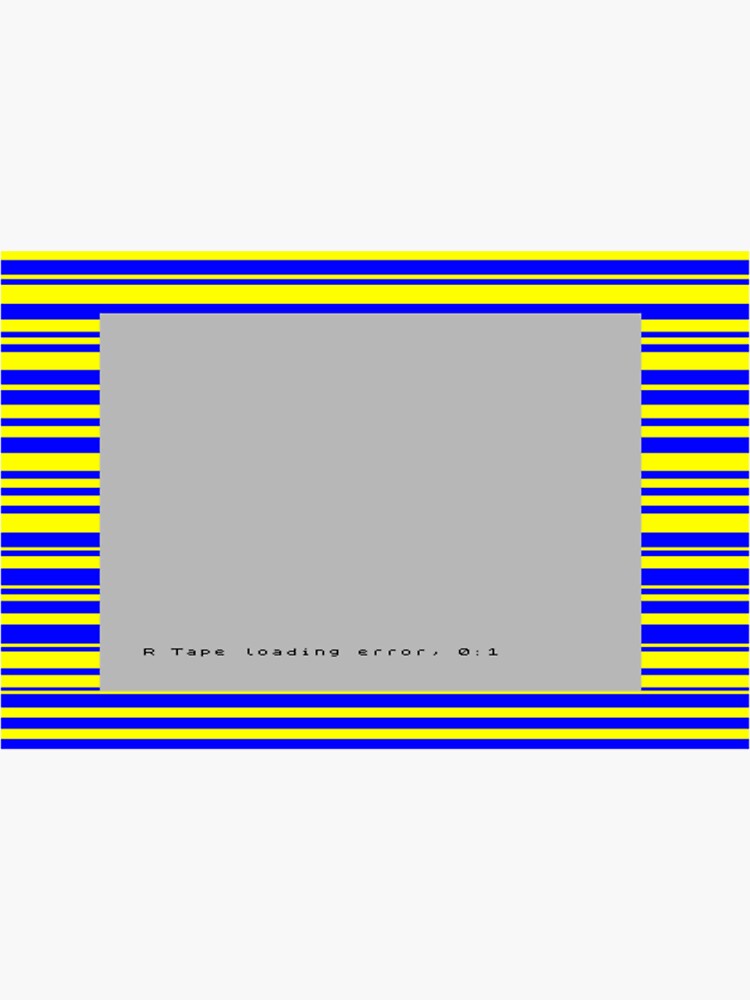 "ZX Spectrum Loading Error" Sticker for Sale by Shopokquan | Redbubble