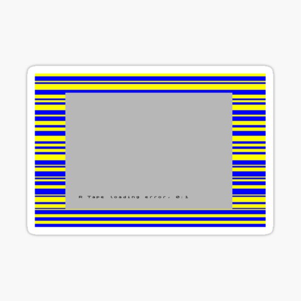 "ZX Spectrum Loading Error" Sticker for Sale by Shopokquan | Redbubble