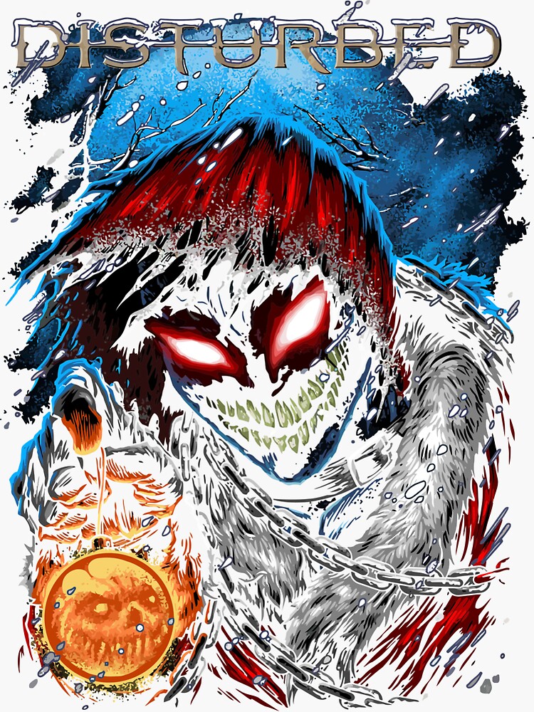 "udu-Disturbed-band-aku " Sticker for Sale by jlenoi | Redbubble