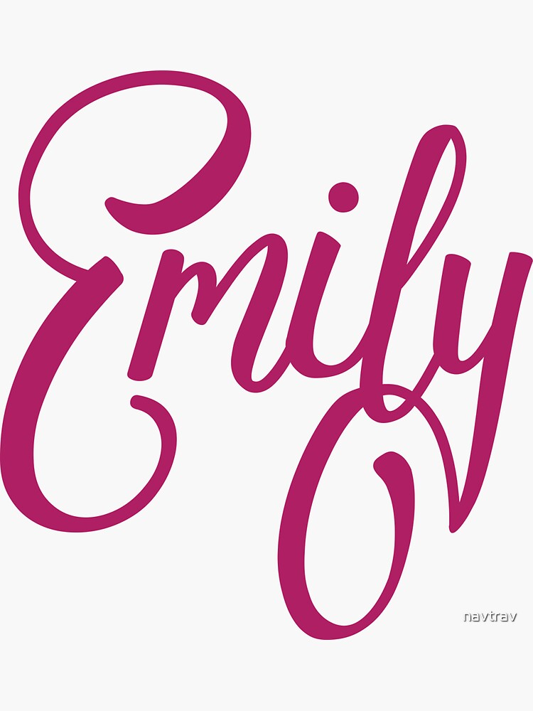 "Emily - name" Sticker for Sale by navtrav | Redbubble