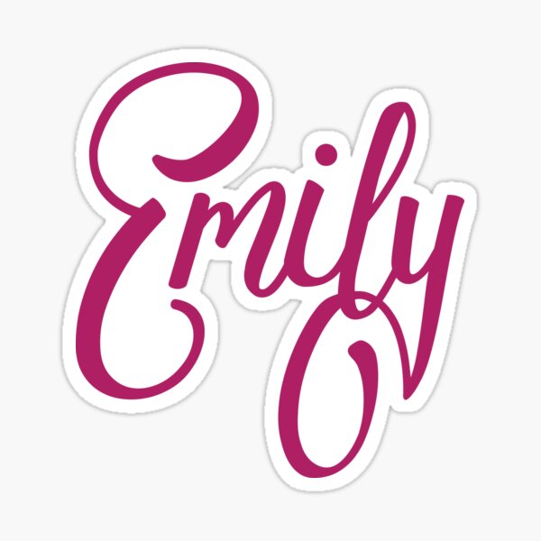 "Emily - name" Sticker for Sale by navtrav | Redbubble
