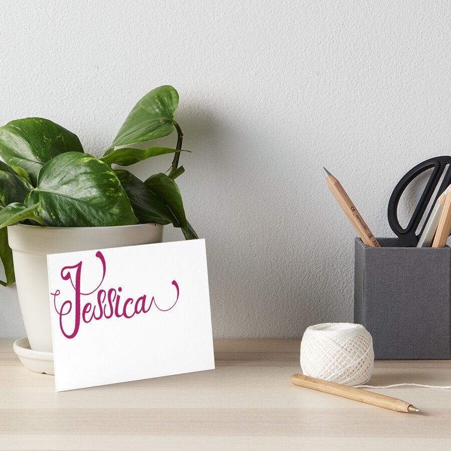 "Jessica - name" Art Board Print for Sale by navtrav | Redbubble