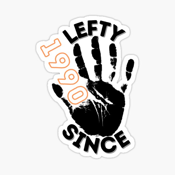 "Left Handed Day" Sticker for Sale by JaunzemsR | Redbubble