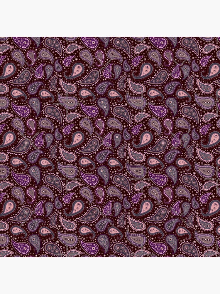 "Pink Paisley Print, Bohemian Retro" Sticker for Sale by DiensDesign ...