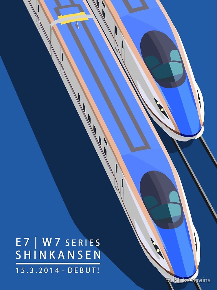 "E7 / W7 Series Shinkansen Poster" Poster for Sale by SuloLikesTrains ...