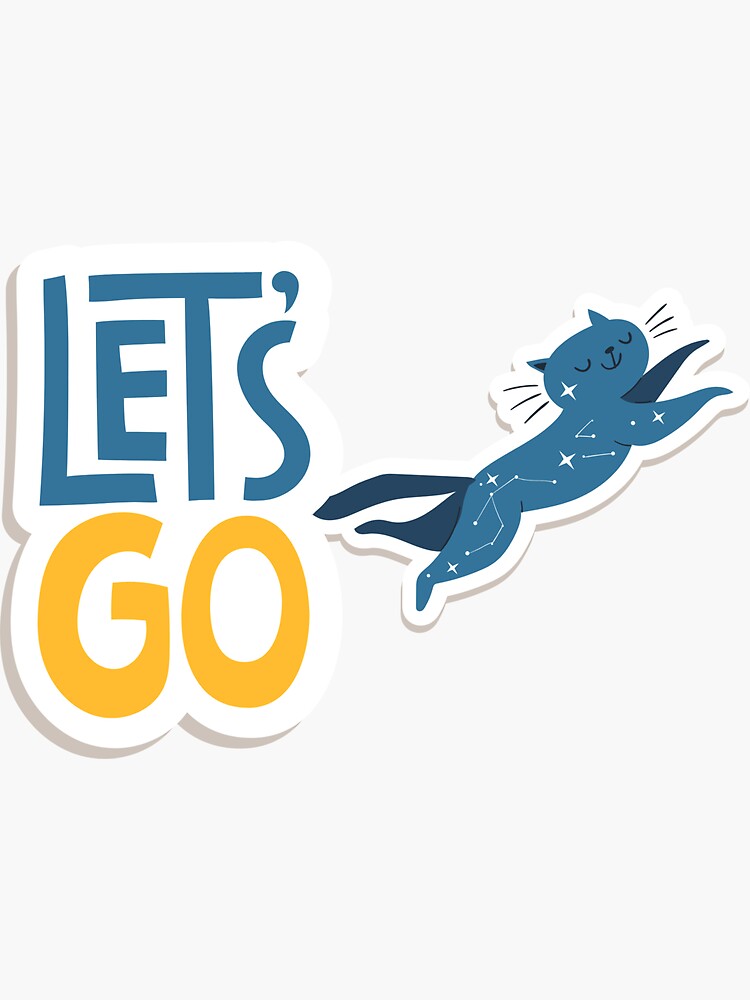 "let's go" Sticker by krabch-dessin | Redbubble