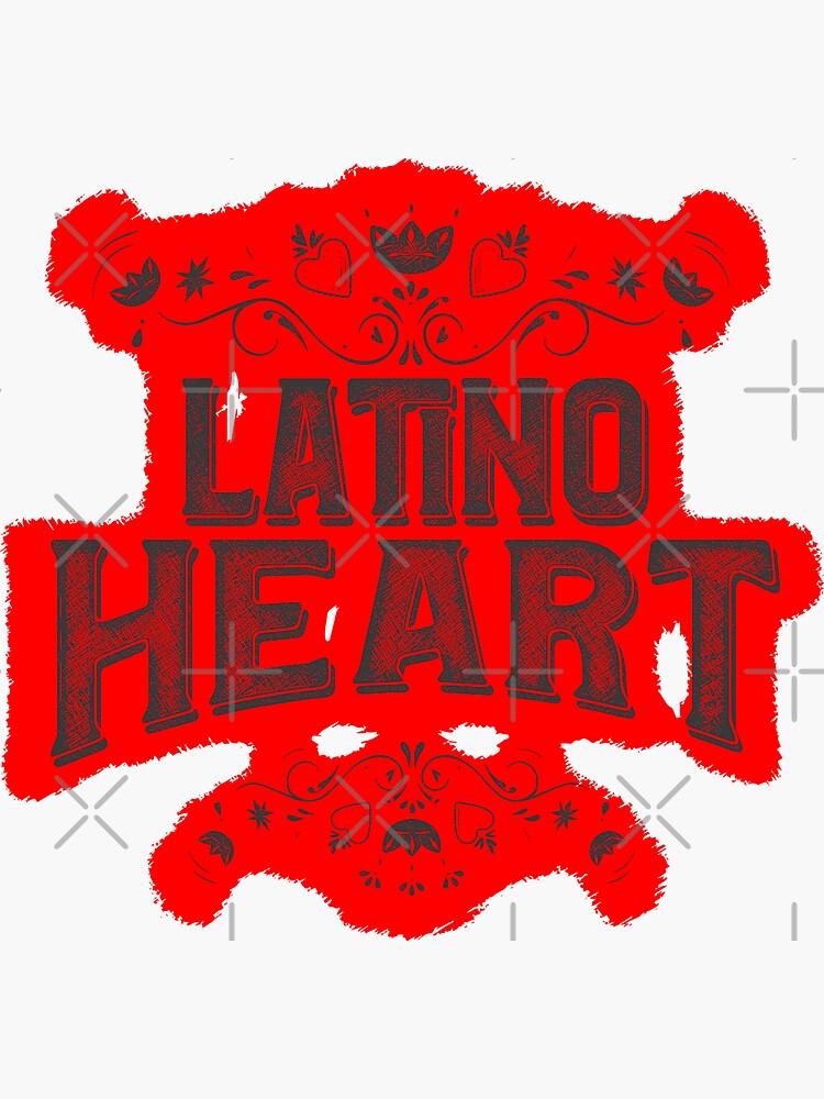 "Latino Heart" Sticker for Sale by csoDesign | Redbubble
