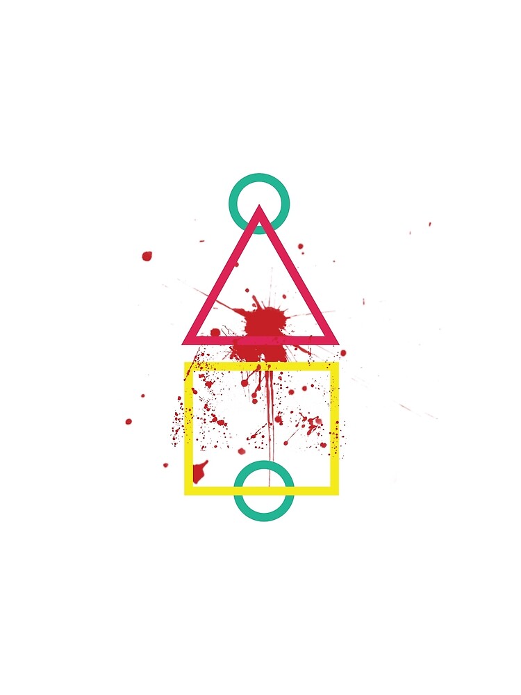"Squid Game Icons with splatted Blood" Art Print for Sale by ...