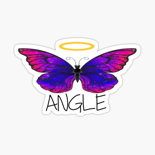 "ANGLE BUTTERFLY" Sticker for Sale by DiscoVibes | Redbubble