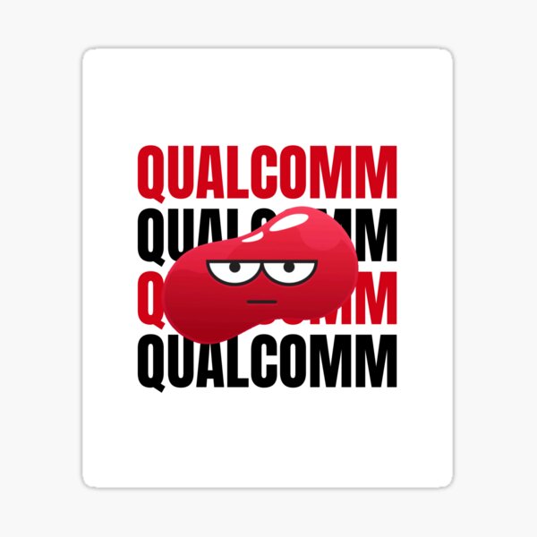 "Qualcomm Logo" Sticker for Sale by Kittyaaa | Redbubble