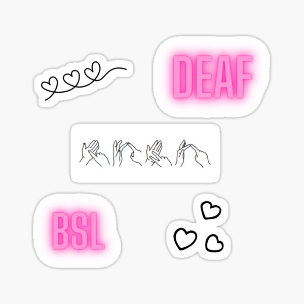 "Love in BSL" Sticker for Sale by sugarrosekitch | Redbubble
