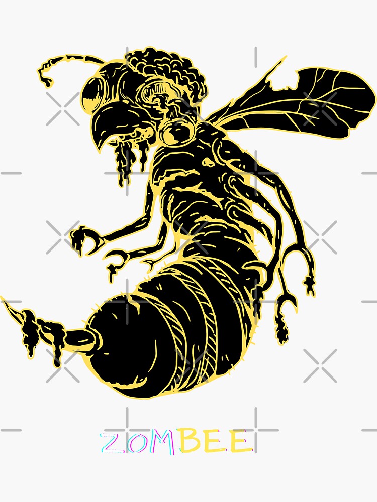"Scary ZomBee spooky halloween " Sticker for Sale by medoxEdition ...