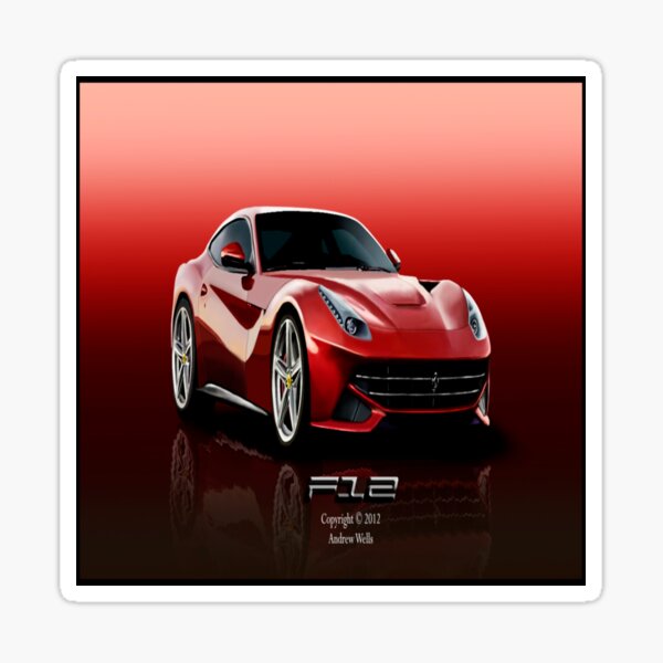 "Ferrari F12" Sticker for Sale by micjammusic | Redbubble