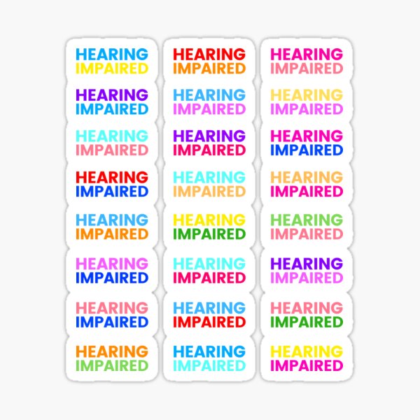 "emblem for the hearing impaired Pack" Sticker for Sale by SkiniB ...