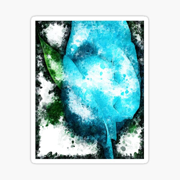 "Blue Rose Abstract color" Sticker by artdragongift | Redbubble