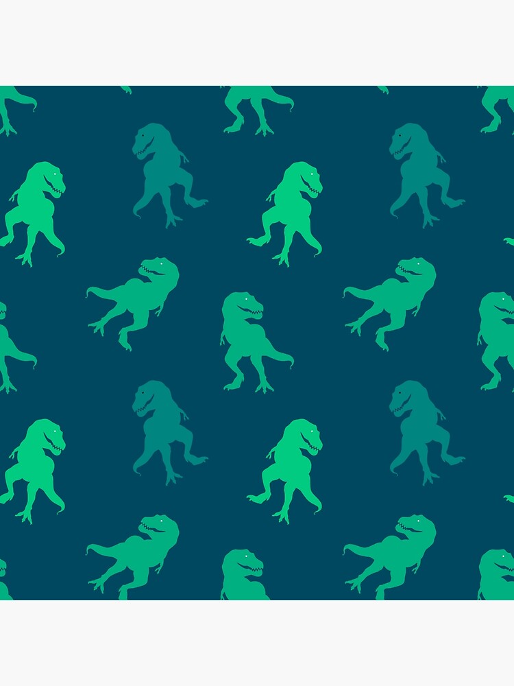 "Cute halloween t-rex pattern blue background" Poster by ciaobebo ...