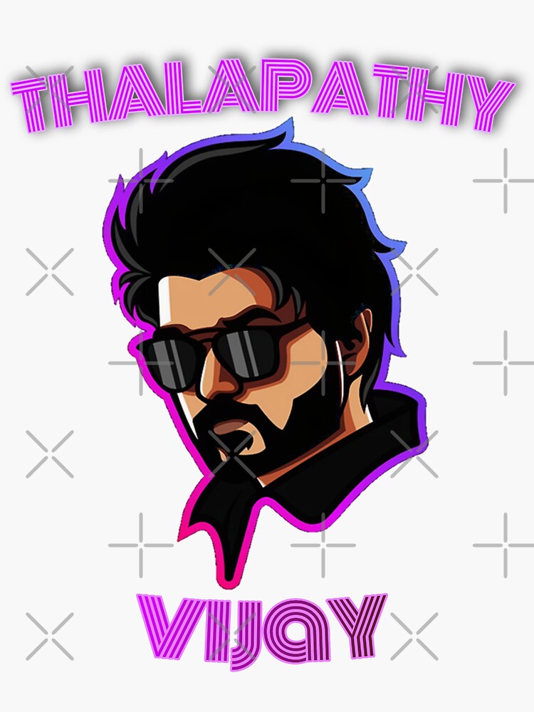 "master thalapathy vijay illustration" Sticker by MImoulidaran | Redbubble