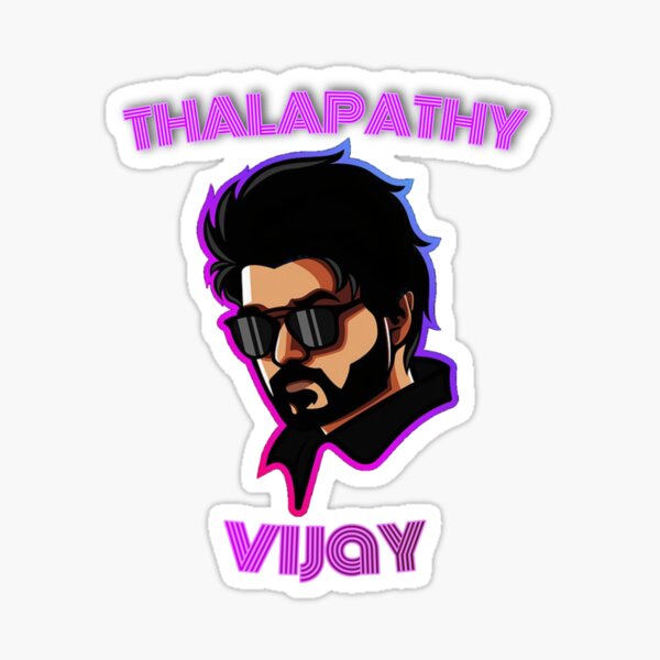 "master thalapathy vijay illustration" Sticker by MImoulidaran | Redbubble