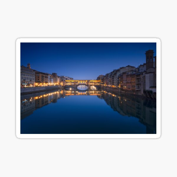 "Florence, Ponte Vecchio Blue Hour." Sticker for Sale by ...